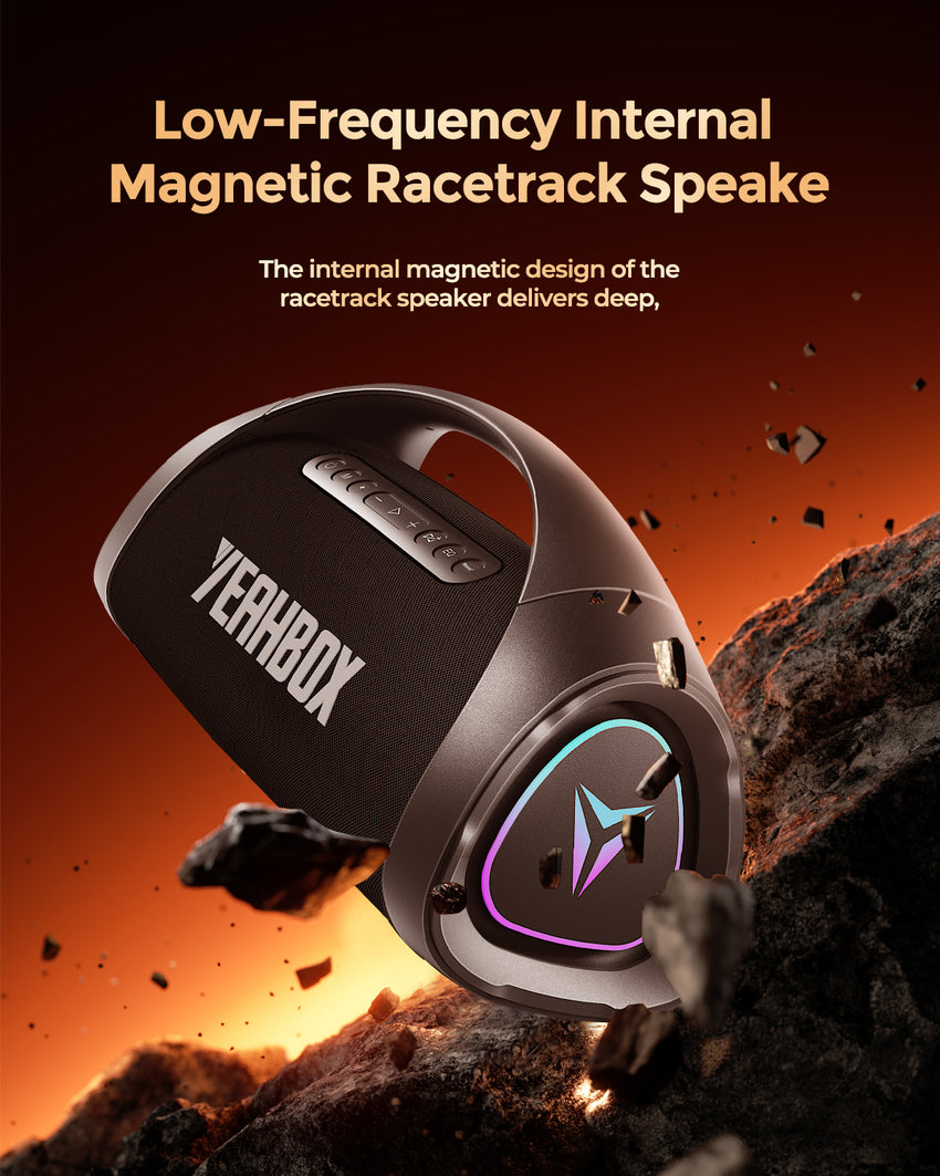 YEAHBOX Sonsic Boom MAX Bluetooth Speaker with Triple Frequency Subwoo